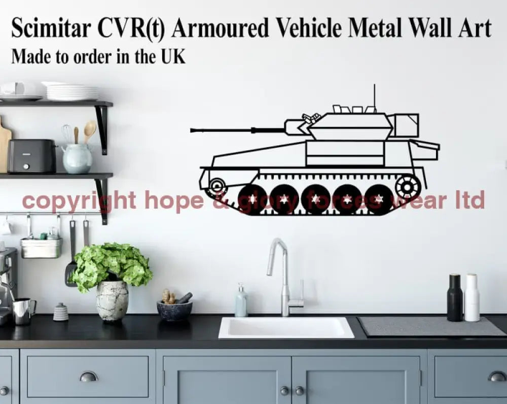 FV107 Scimitar CVRT Metal Wall Art