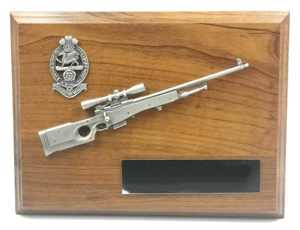 L96 SNIPER RIFLE and CAP BADGE Wooden Military Plaque — The Guards ...